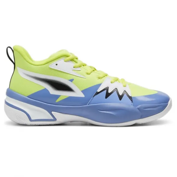 Puma Genetics en azul y lima ⭐️ Zapatillas de Baloncesto Junior